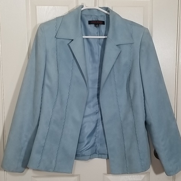 Anne Klein | Jackets & Coats | Anne Klein Womens Suede Light Blue Color ...